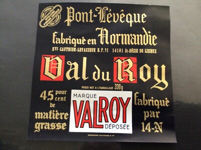Etiquette Fromage Montagne Pont L’Eveque Val du Roy Valroy Gautier ...