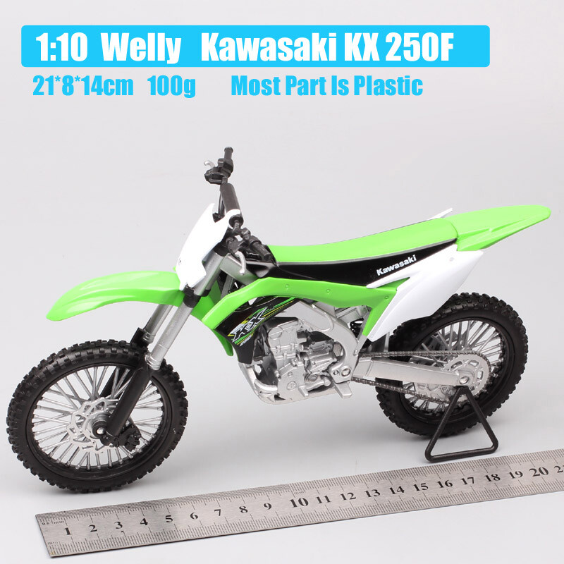 Welly 1/10 big scale Kawasaki KX250F motocross diecast motorcycle bike ...