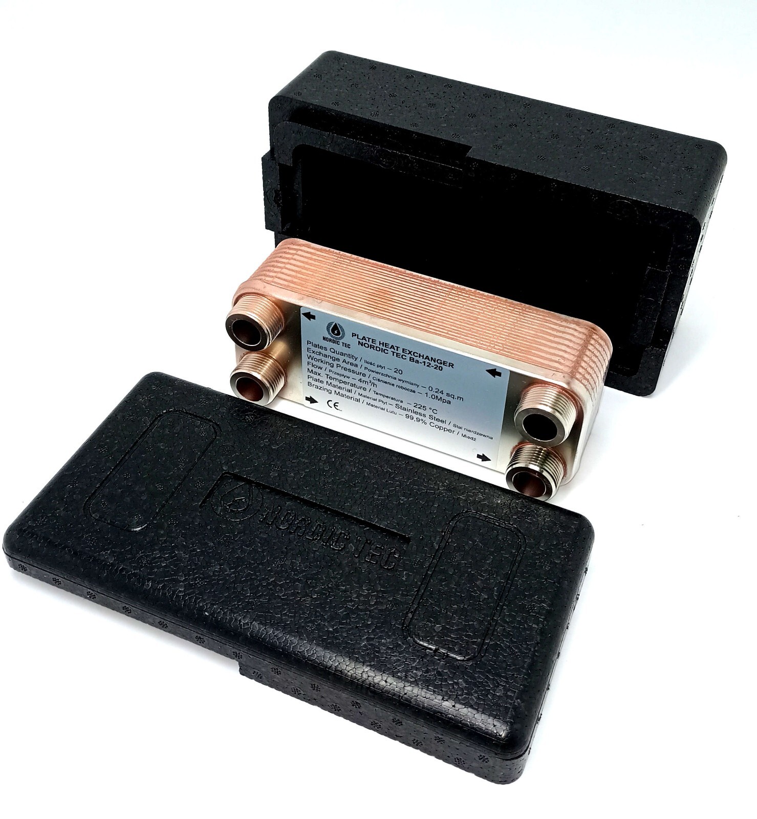 Nordic Tec Plate Heat Exchanger 4 x 3/4'' Optional Insulation 25kW ...