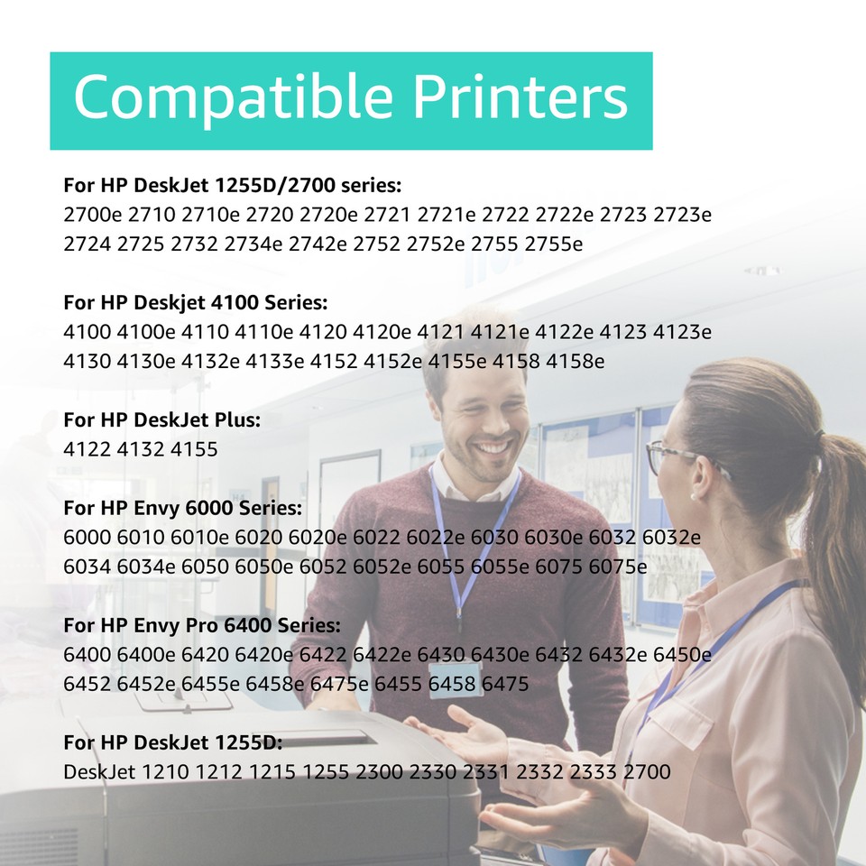 67XL Ink Cartridges Replacement for HP 67 Ink Deskjet 2700 2755 4152 ...