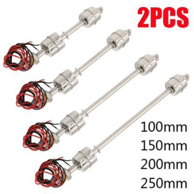 2PC Tank Pool Liquid Water Level Sensor Stainless Steel Double ball ...