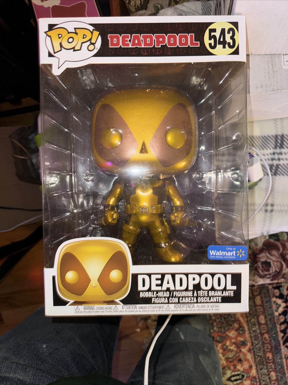 Funko Pop! Vinyl Jumbo 10" Marvel Deadpool Gold Metallic 10 inch ...