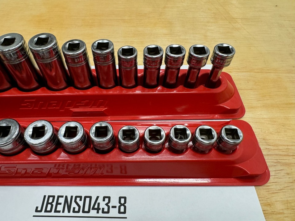 "Snap-on Tools USA 22pc 3/8"" Drive SAE 6pt Shallow / Deep Socket Sets ...