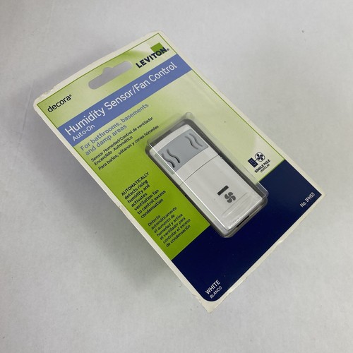 LEVITON Decora R02-IPHS5-LW Single Pole Humidity Sensor/Fan Control ...
