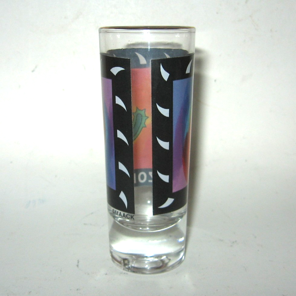 Arizona Souvenir Tall Shot Glass Saguaro Cactus Sunshine | eBay