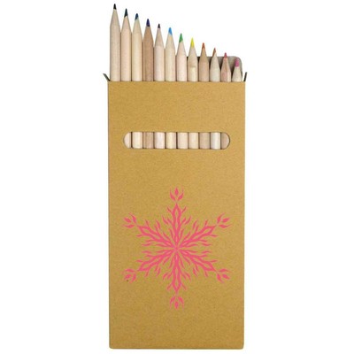 12 x 'Fire And Ice Snowflake' Long Colour Pencils (PE00071451) | eBay