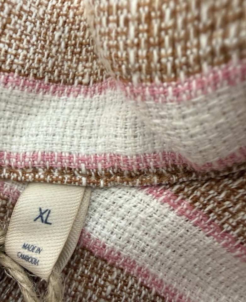 FAHERTY PALMA LINEN CAMP SHIRT SIV SIENNA VALLEY STRIPE MENS XL NEW | eBay