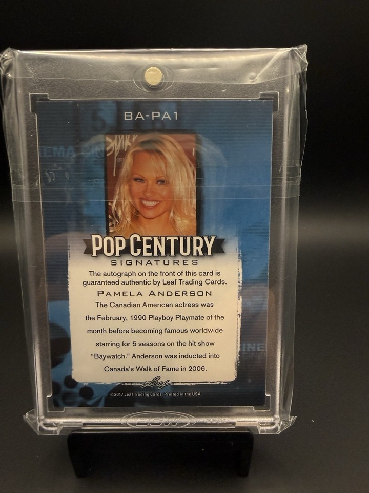 Pamela Anderson 2017 Leaf Pop Century Autograph Card # 2/23 !! Pam On ...