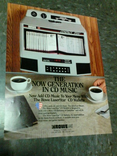ROWE/AMI LASERSTAR CD WALLETTE JUKEBOX flyer- good original | eBay
