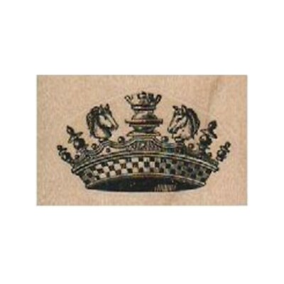 Mounted Rubber Stamp, Crown With Horses, Royalty, King, Queen, Royals ...