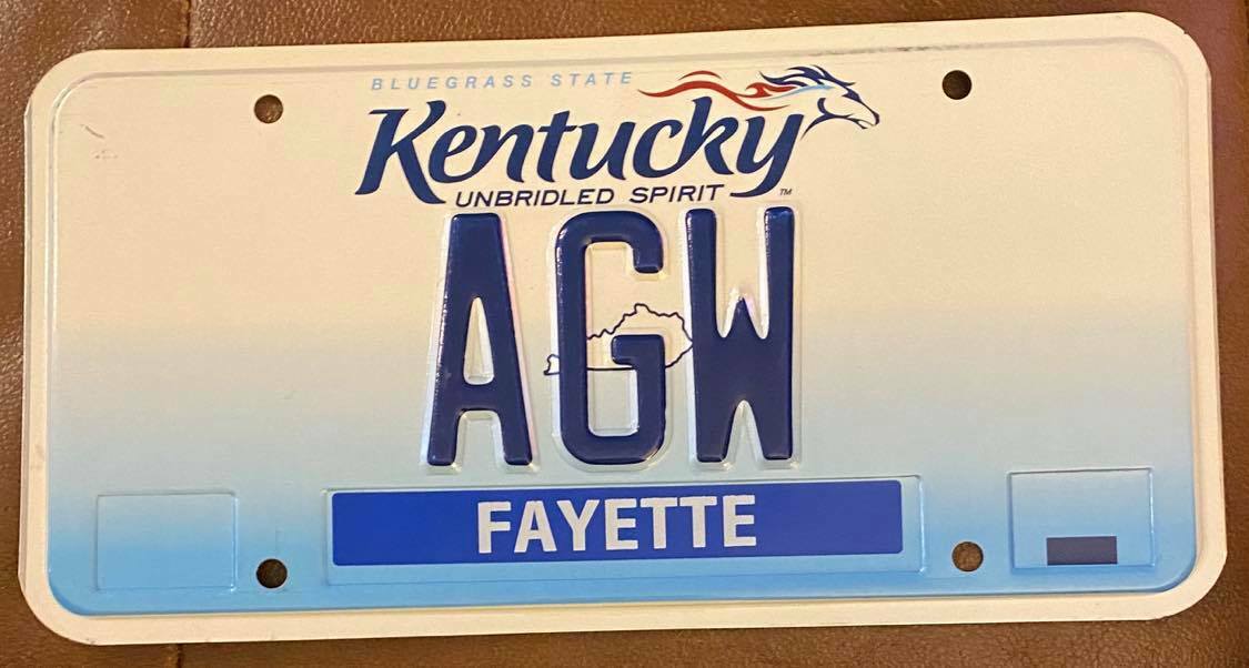 Kentucky VANITY License Plate AGW | eBay