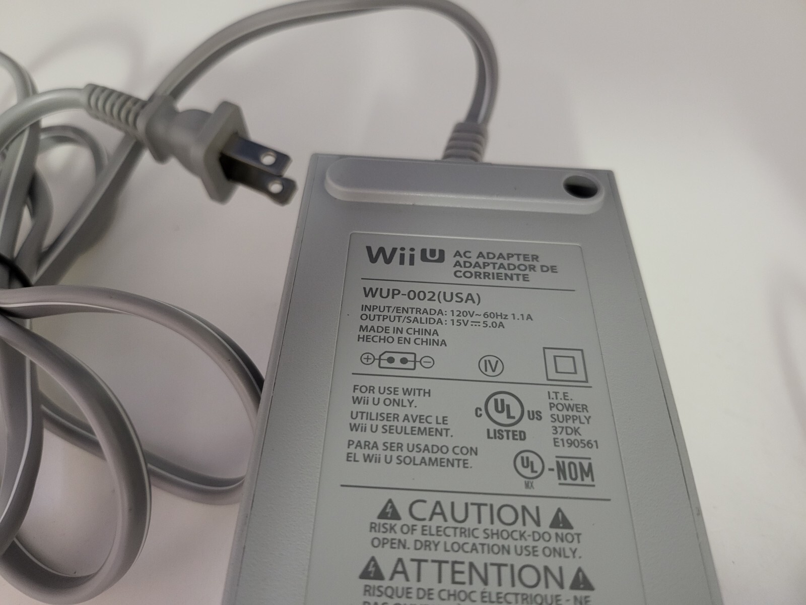 Official (USA) OEM Original Nintendo Wii U WUP-002 AC Adapter Power ...