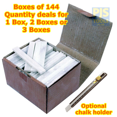 144 x Flat rectangular engineers french chalk welders sticks 1, 2 or 3 ...