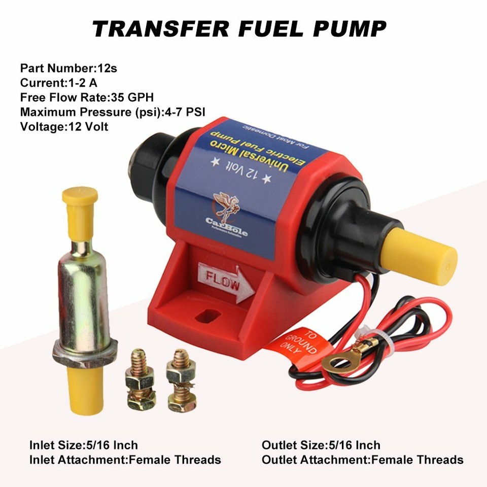 Universal 3/8 Micro Fuel Pump Electric Gas Diesel Inline Low Pressure 5 ...