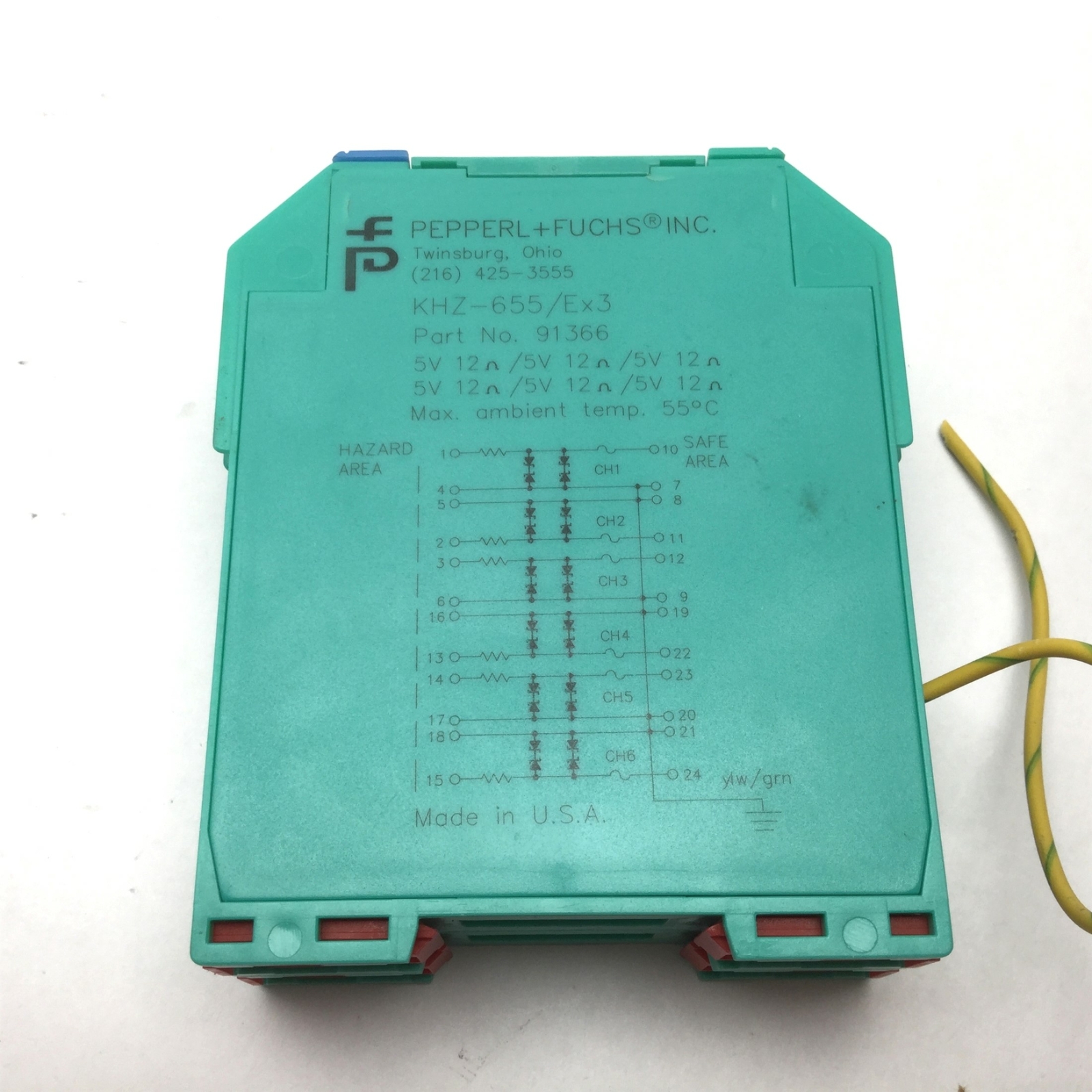 Pepperl & Fuchs KHZ-655/Ex3 91366 Intrinsic Safety Barrier Module, 5V ...