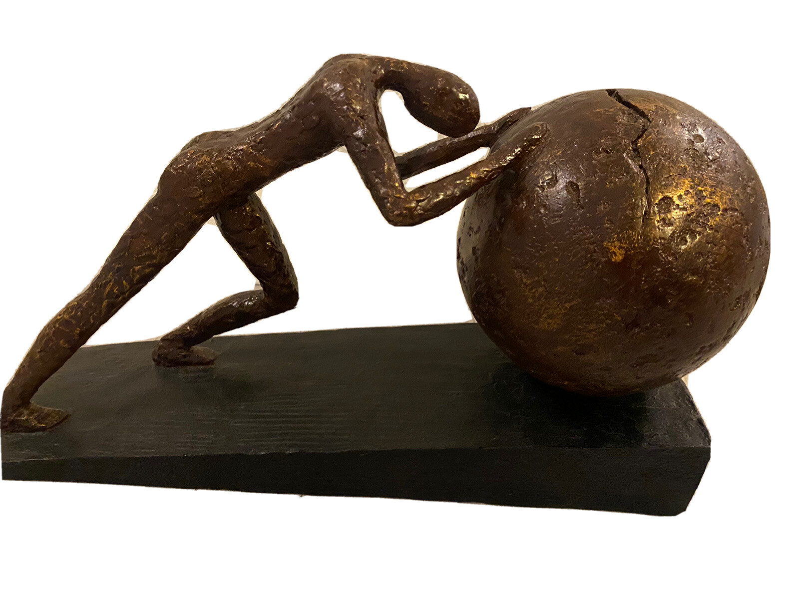 Deco 79 Industrial Polystone Man Sculpture, 5"L x 15"… - Gem