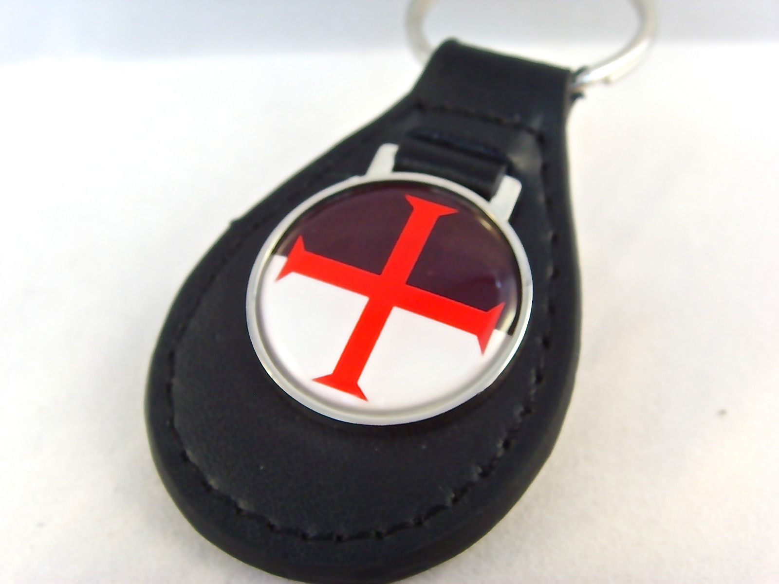 KNIGHTS TEMPLAR SHIELD CROSS CRUSADE FREEMASON KEY FOB KEYFOB KEYRING ...