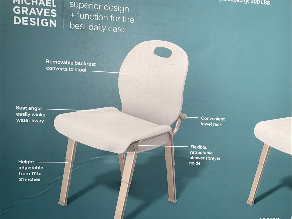CVS health convertible shower chair and stool designed by Michael ...