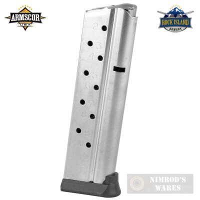 RIA Armscor 1911 .22 TCM 9mm .38 Super 10 Round MAGAZINE 38-747 Steel ...