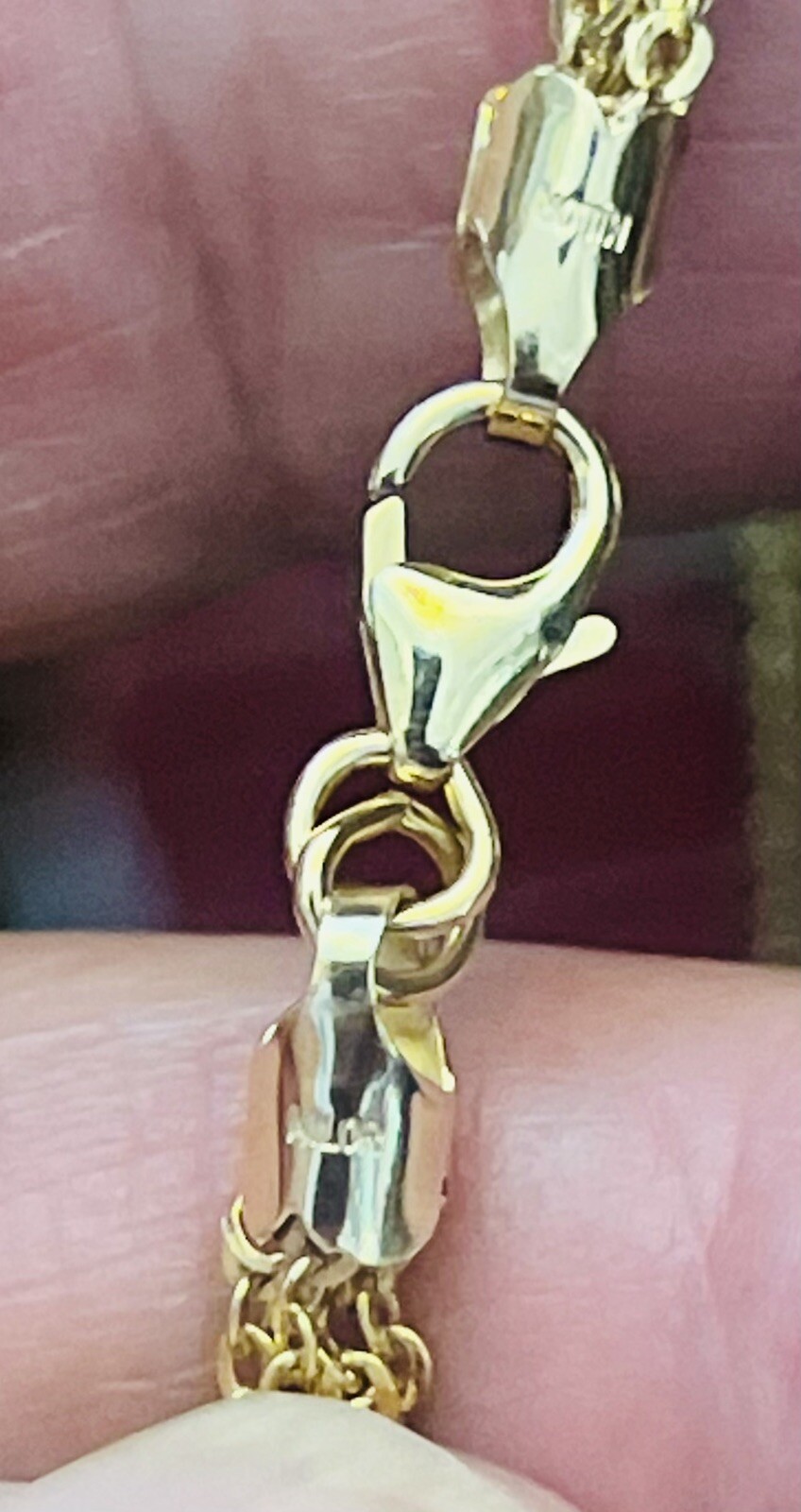 5 STRING GOLD ITALY BY MILOR CHAIN NECKLACE 7 GRAMS,L=24" FINE DETAILS ...