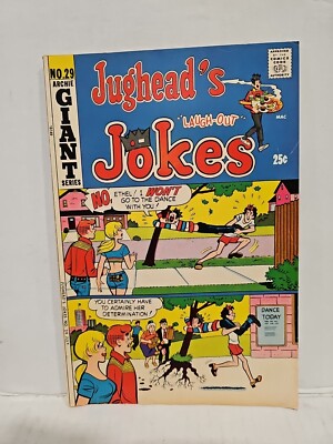 1972 #29 Jughead's Jokes,Comic Book,Big Ethel,Archie,Betty,Gina,Hot Dog ...