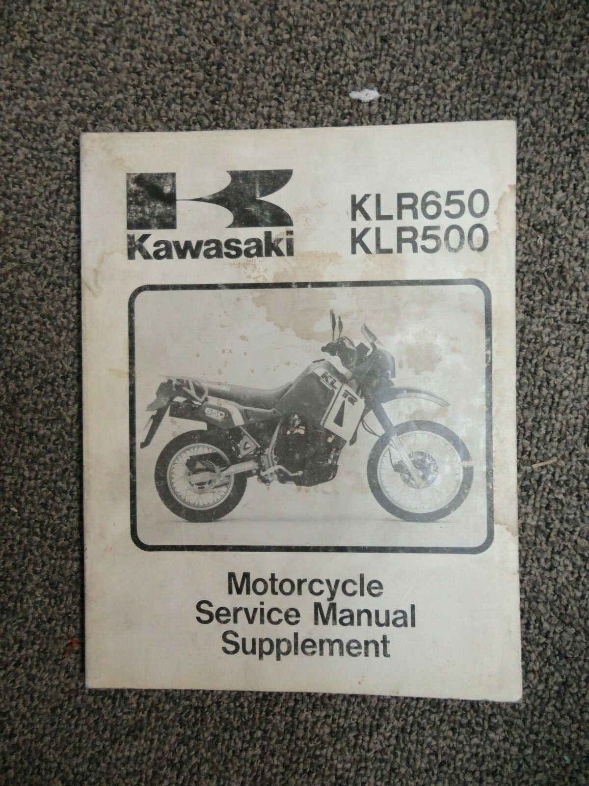 Service Manual Supplement - Kawasaki KLR500 KLR650 1987 99924-1080-51 ...