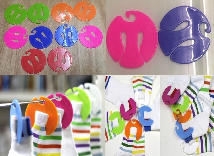 SOCK HOLDERS SOCK ORGANIZERS SORTER SOCK DRYER PEGS LAUNDRY CLIPS, 6 ...