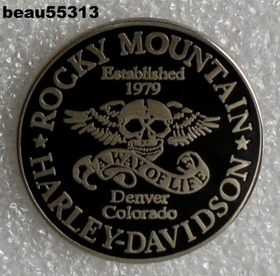 ⭐ROCKY MOUNTAIN DENVER COLORADO HARLEY DAVIDSON DEALER VEST JACKET PIN ...