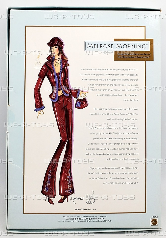 The Official Barbie Collector's Club Melrose Morning Fashion 2003 ...