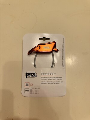 Brand New - Petzl Reverso Belay/Rappel Device One or Two Ropes - Orange ...