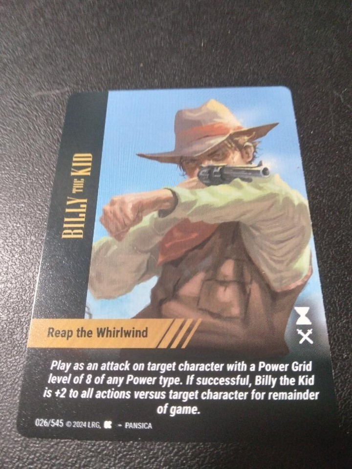 ERB World Legends Kickstarter Character Stack Billy the Kid OverPower ...