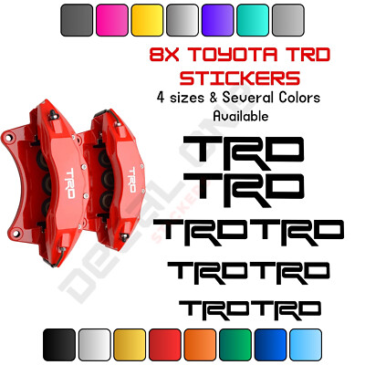 Fits Toyota TRD Brake Caliper High Temp Decals Sticker 8PCS | eBay UK