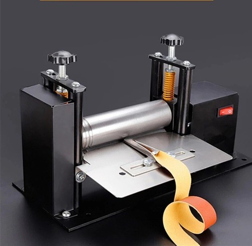Small leather drawing machine manual gluing machine leather pressing ...