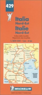 North East Italy: No.429 (Michelin Maps) by Pneu Michelin Sheet map ...