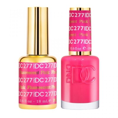 DND DC DUO #277 Fluorescent Pink Gel Polish Nail Polish .6oz NEW | eBay
