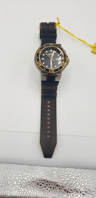 Invicta Men's Watch Pro Diver Black and Gold Tone Rotating Bezel Strap ...