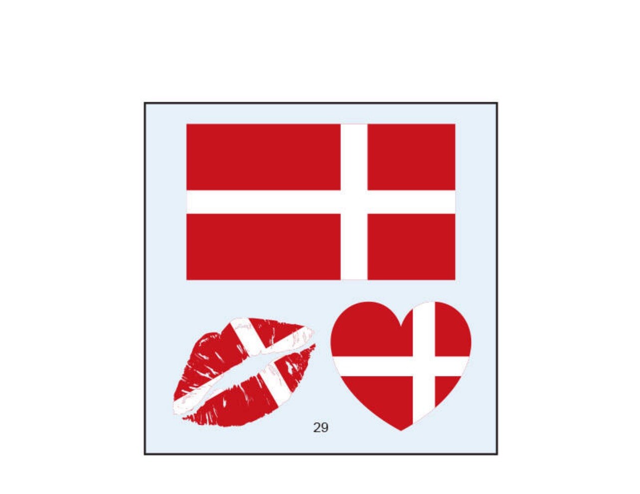4 Packs 12 PCS Kingdom of Denmark Flag Tattoos Danish Dannebrog Party ...