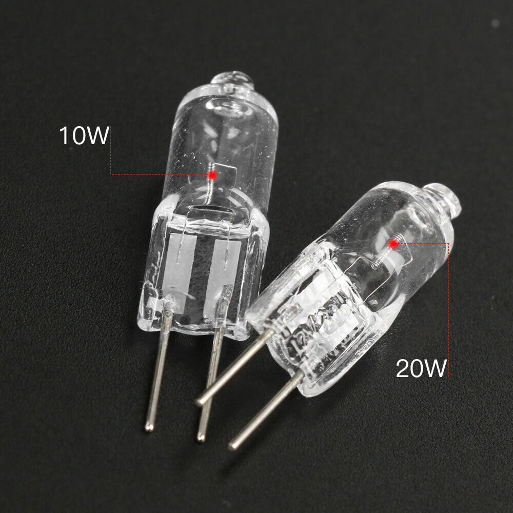 10 X G4 10/20W Watt 12V Halogen Tungsten 2 pin Light Capsule Lamp Bulb ...