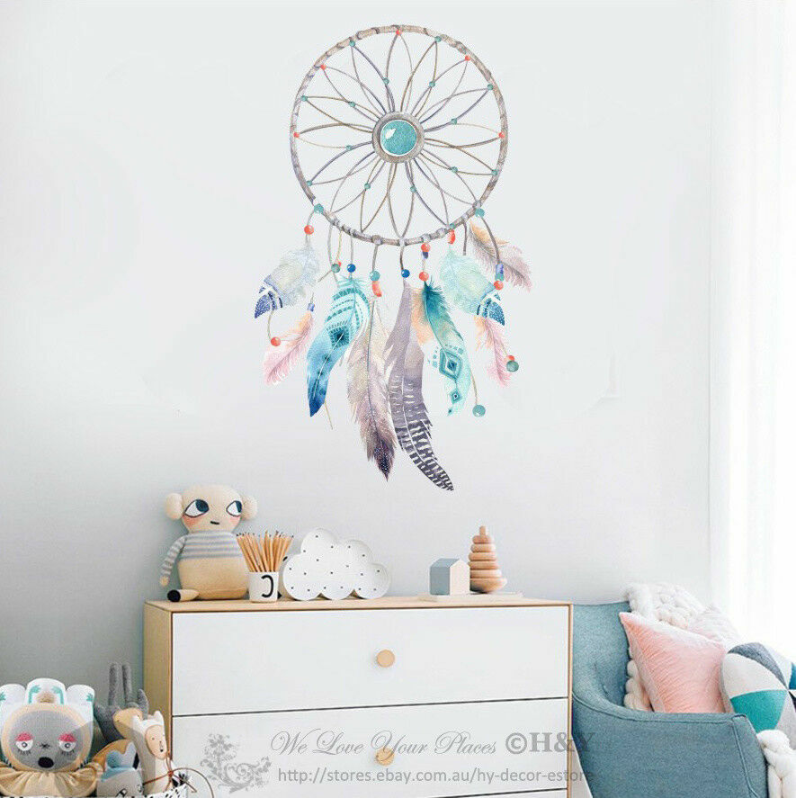 Nursery Mural Dream Catcher Nice Dream Purple Blue Dream Catchers,