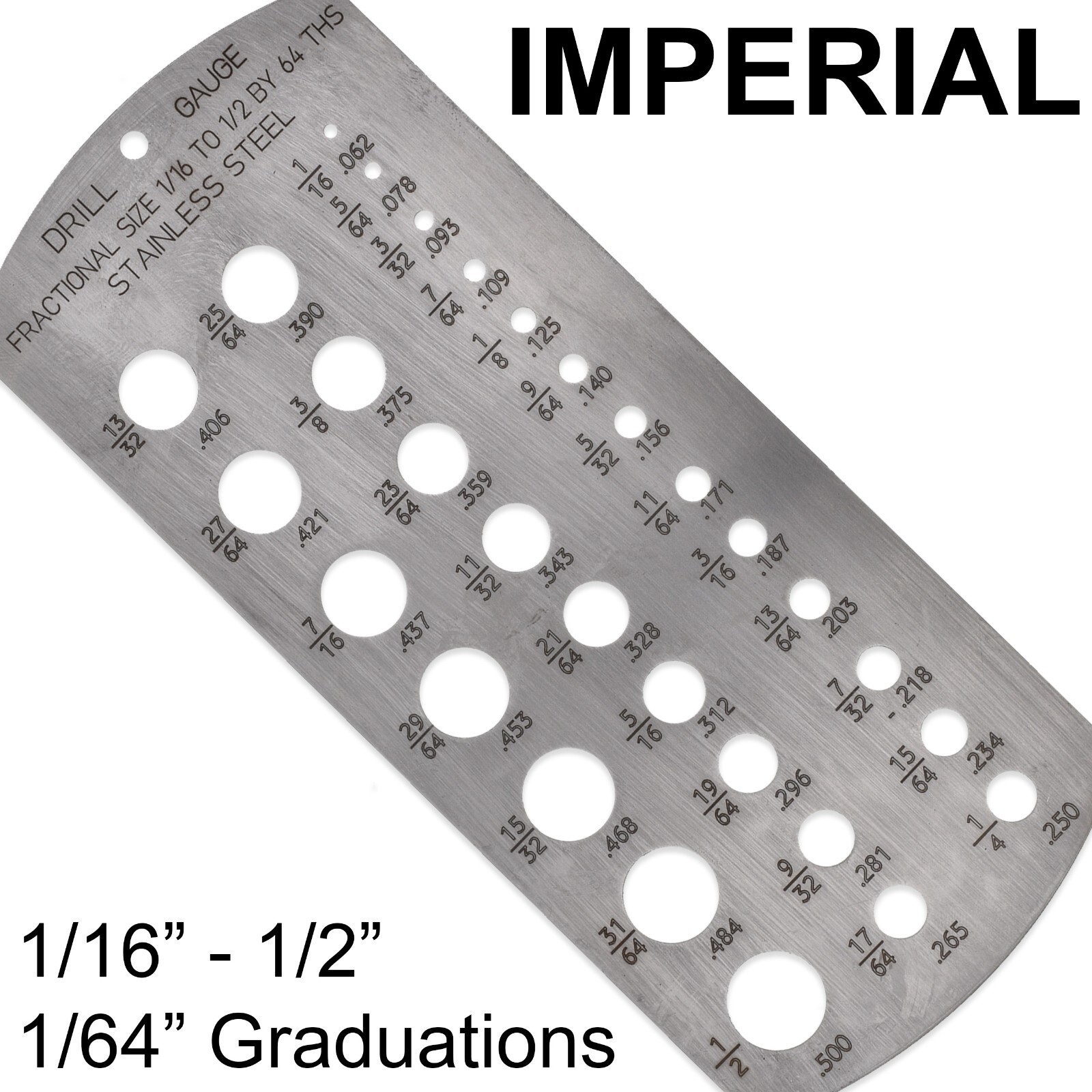 STAINLESS STEEL DRILL BIT GAUGES Bolt Size Guide Measuring Tool 1-13mm ...