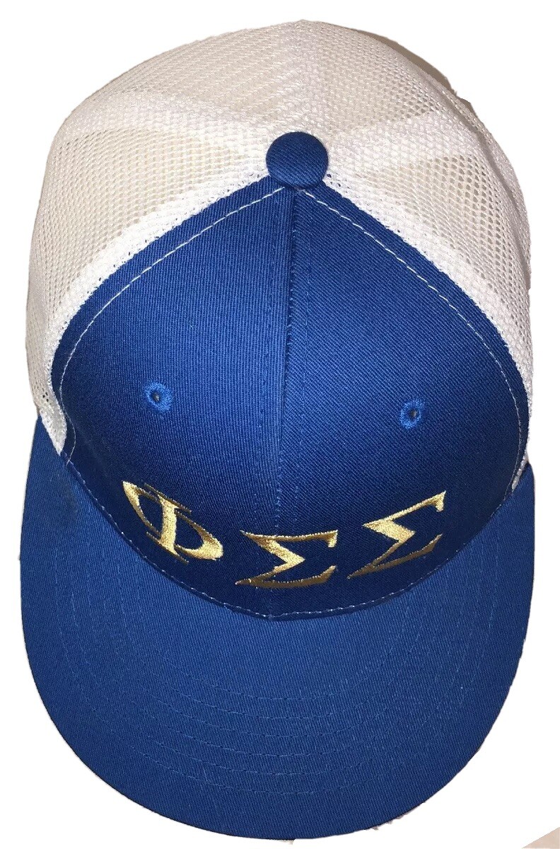 Phi Sigma Sigma Greek Embroidered Baseball Cap Hat Magic Headwear Blue ...