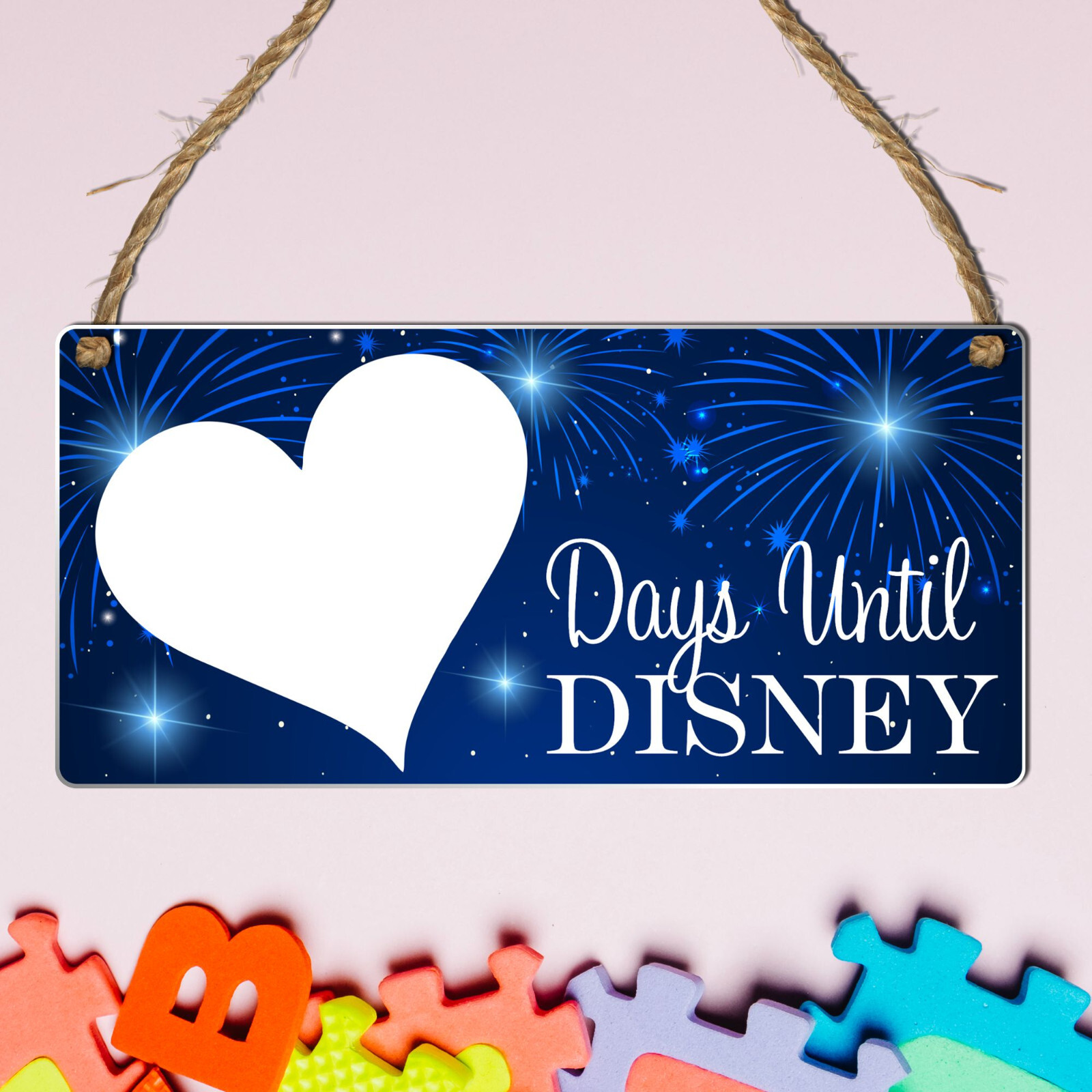 Days Until Disney Sign Childrens Kids Gift Holiday Countdown Chalkboard ...