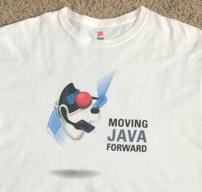 Oracle Introducing Java 7 2011 Moving Java Forward Men's White T-Shirt Size XL | eBay