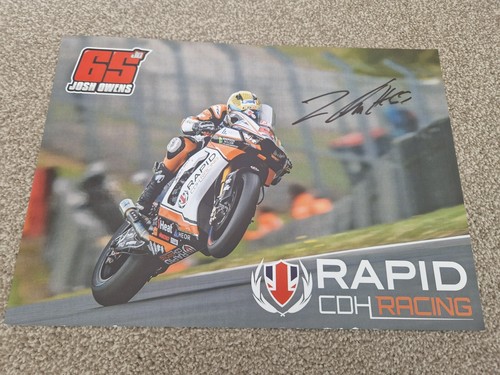 SIGNED JOSH OWENS RAPID CDH RACING BRITISH SUPERBIKES MOTO GP ...