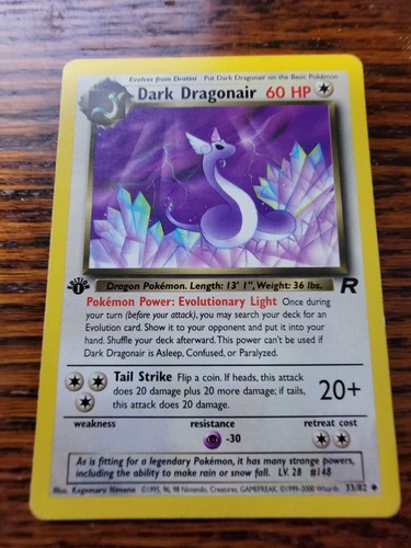 MP Pokemon 1st Ed Team Rocket Dark Dragonair 33/82 | eBay