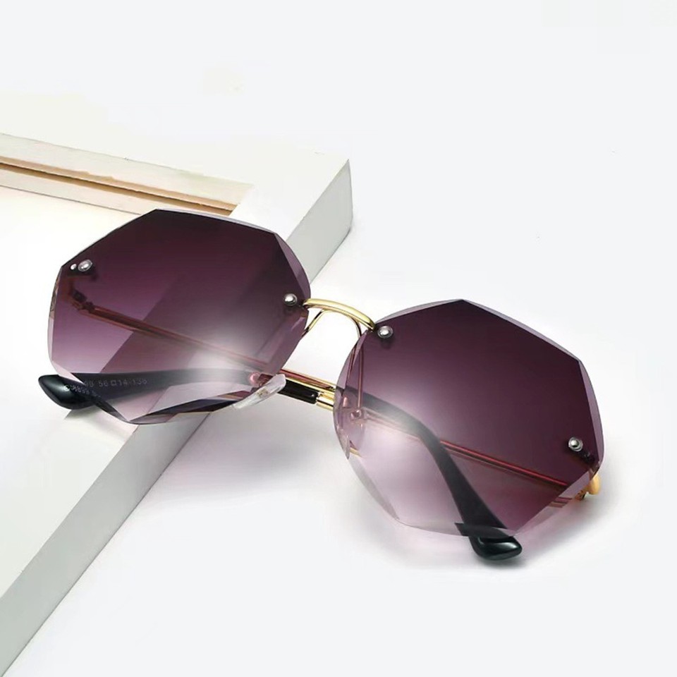 Women Frameless Sunglasses with Scratch Resistant Protective Lens for ...