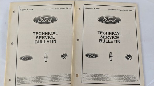 OEM 2004 Ford Technical Service Bulletin 04-15 and 04-21 | eBay