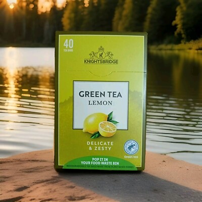 4 Boxes GREEN TEA LEMON🍋 Knightsbridge🍋4 X 40 =160 Naturally Caffeine ...