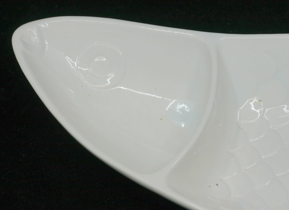 VINTAGE METLOX POPPYTRAIL CALIFORNIA POTTERY FISH SHAPED DIVIDED ...
