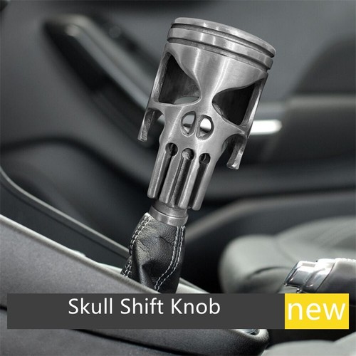 Universal Car Skull Shift Knob Gear Stick Shifter Lever Silver Chrome 1 ...